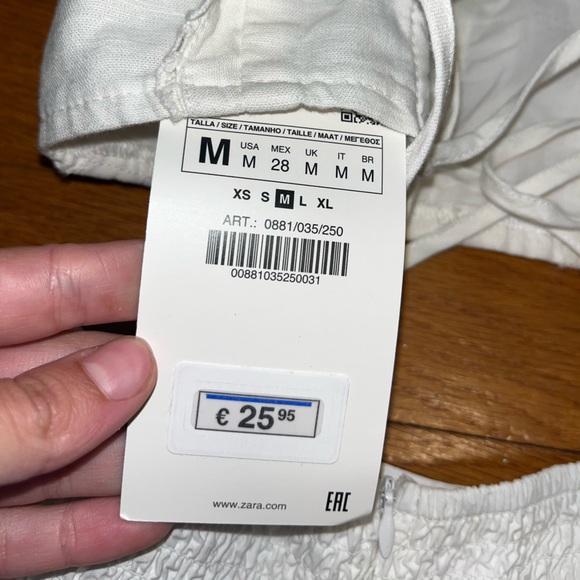 Zara | Tops | Zara Linen Blend Crop Top | Poshmark